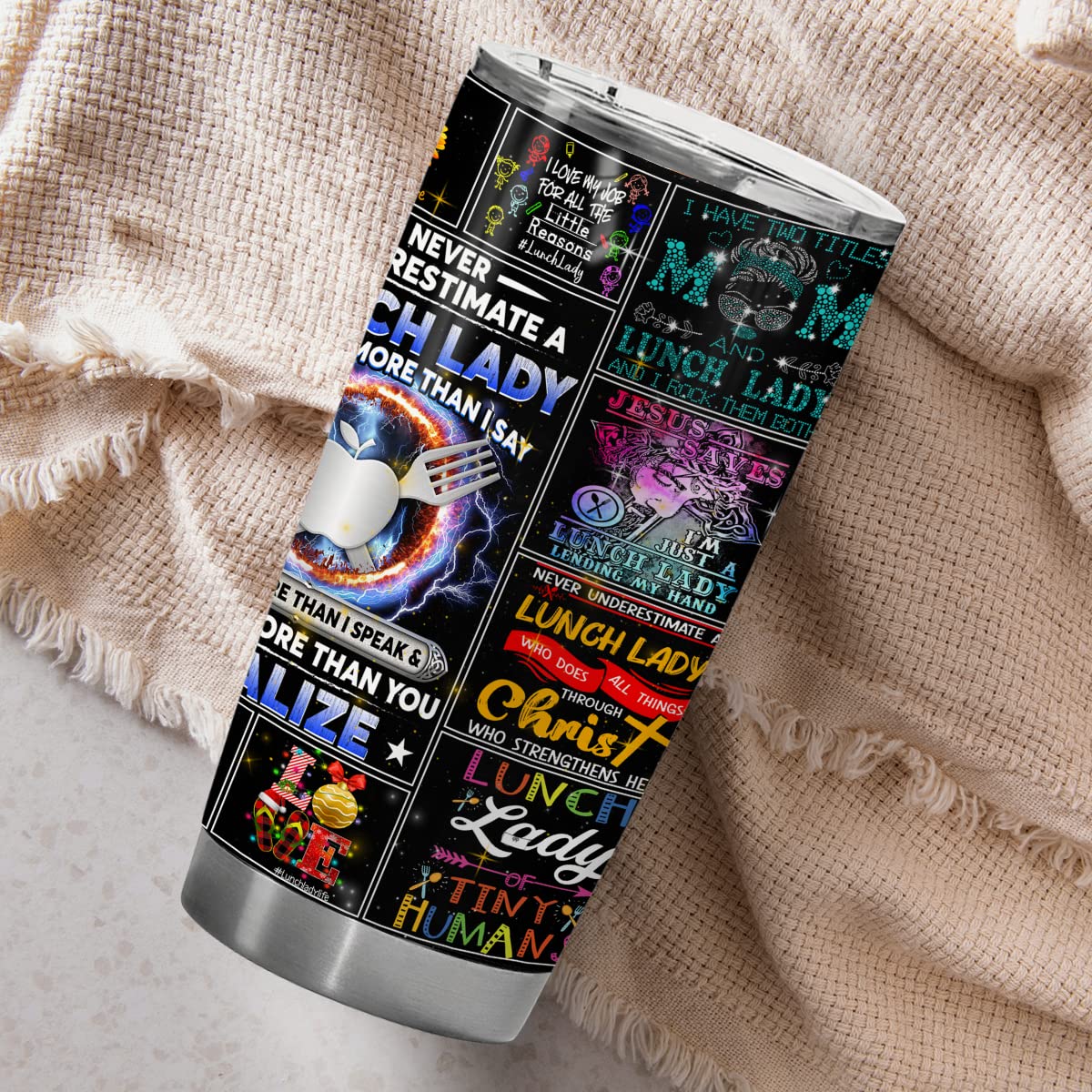 4LIEUBASMI Lunch Lady Tumbler 20 oz, Lunch Hero Day Mug Cup, Cafeteria Crew Appreciation Gift, Back to School or Christmas