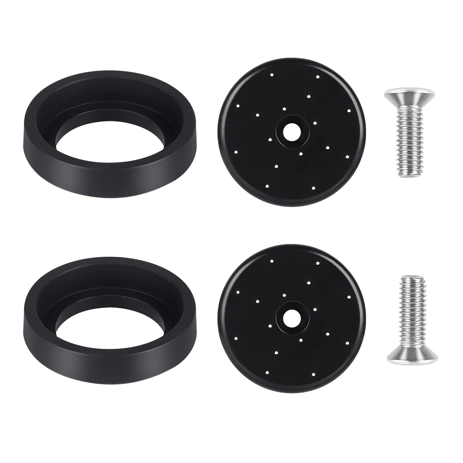 2 Pack Pre-Rinse Spray Valve Repair Kit 1.42 GPM Spray Face Bumper for All Commercial Sink Pre Rinse Faucet Dish Sprayer, Bumper and Screw Replacement Part, Black