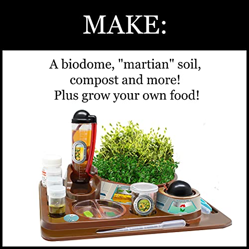 WILD ENVIRONMENTAL SCIENCE Mars Landing Survival Kit - Kids Plant Growing Terrarium Kit β Ages 8+ - Grow Food & Build an Earth-Like Environment on Mars - Seeds Included