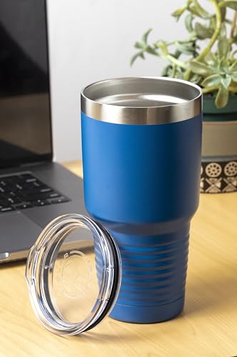 LaserGram 30oz Vacuum Insulated Tumbler Mug, German Shepherd Dog, Personalized Engraving Included (Camo Green)