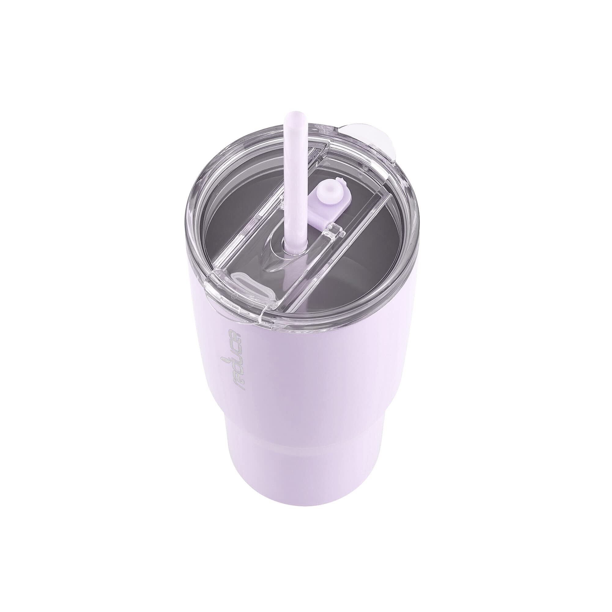 REDUCE Cold1 34 oz Tumbler with Lid and Straw - Vacuum Insulated Stainless Steel Water Bottle for Home, Office or Car; Reusable Cup with Leakproof Flip Lid, Keeps Drinks Ice Cold All Day - Gloss Lilac