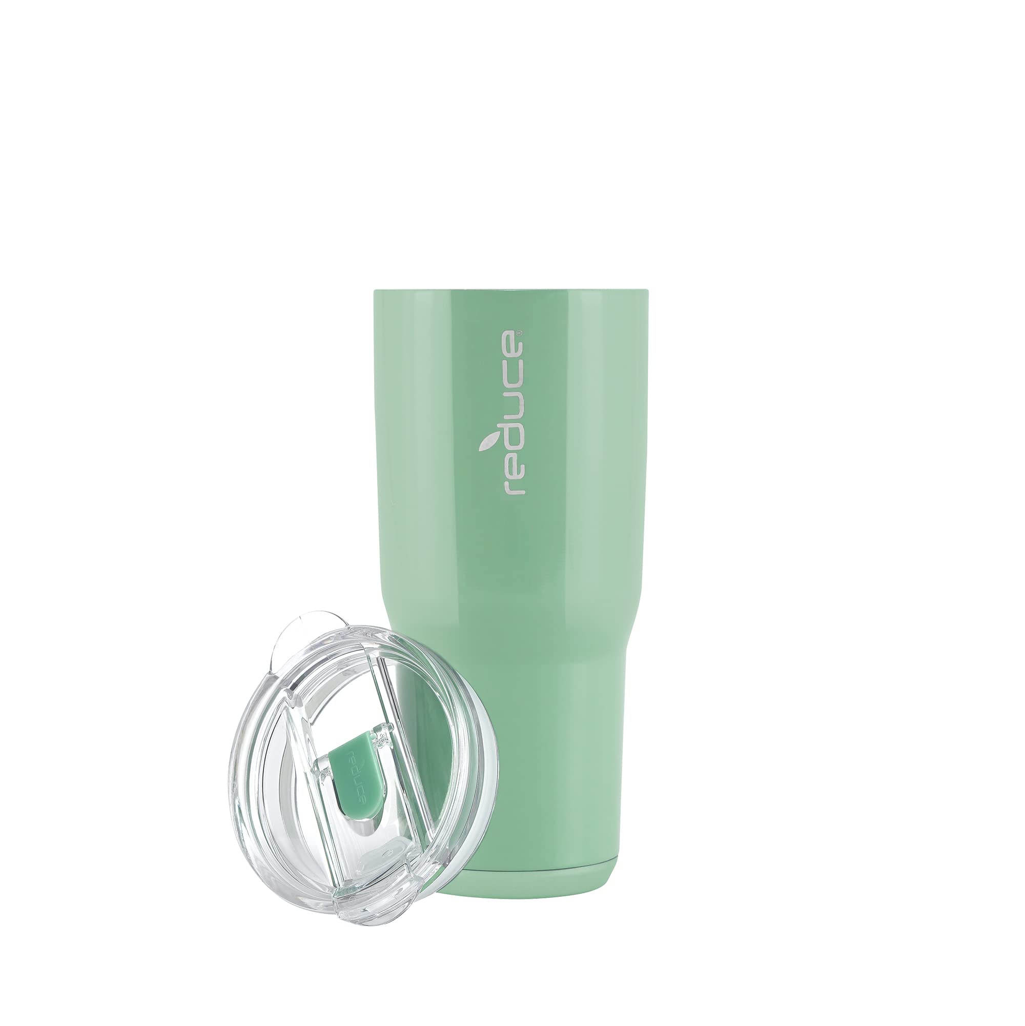 REDUCE Cold1 24 oz Tumbler with Lid and Straw - Dual-Wall Vacuum Insulated Stainless Steel Tumbler - Keeps Drinks Cold up to 24 Hours - Inner Ounce Markings to Track Hydration - OG Matcha