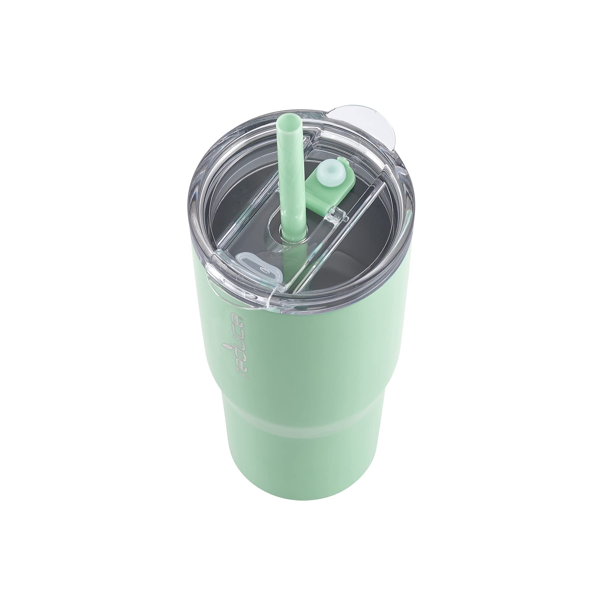 REDUCE Cold1 24 oz Tumbler with Lid and Straw - Dual-Wall Vacuum Insulated Stainless Steel Tumbler - Keeps Drinks Cold up to 24 Hours - Inner Ounce Markings to Track Hydration - OG Matcha
