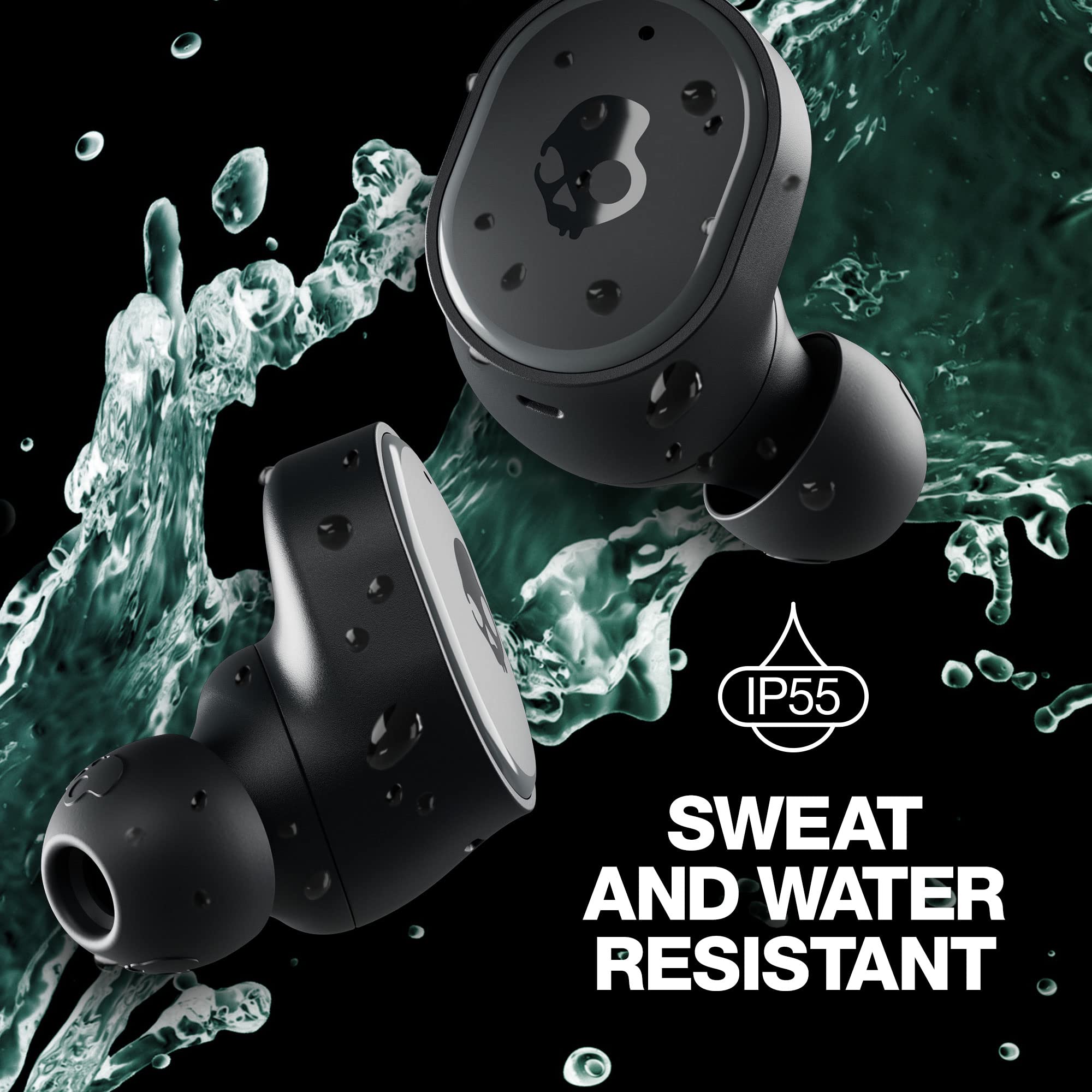 Skullcandy Sesh ANC In-Ear Noise cancelling Wireless Earbuds, 32 Hr Battery, Microphone, Works with iPhone Android and Bluetooth Devices - Black(Renewed) (Renewed)