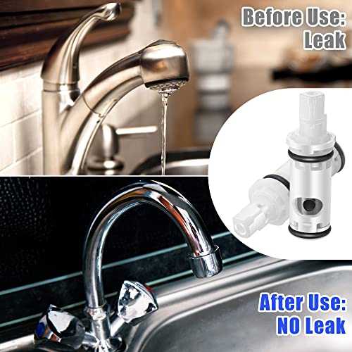 Enhon 6 Pack Faucet Cartridge Replacement Kit Compatible with Moen 1224 1224B Double Handle Faucets and Tub Showers, Durable Brass and Plastic