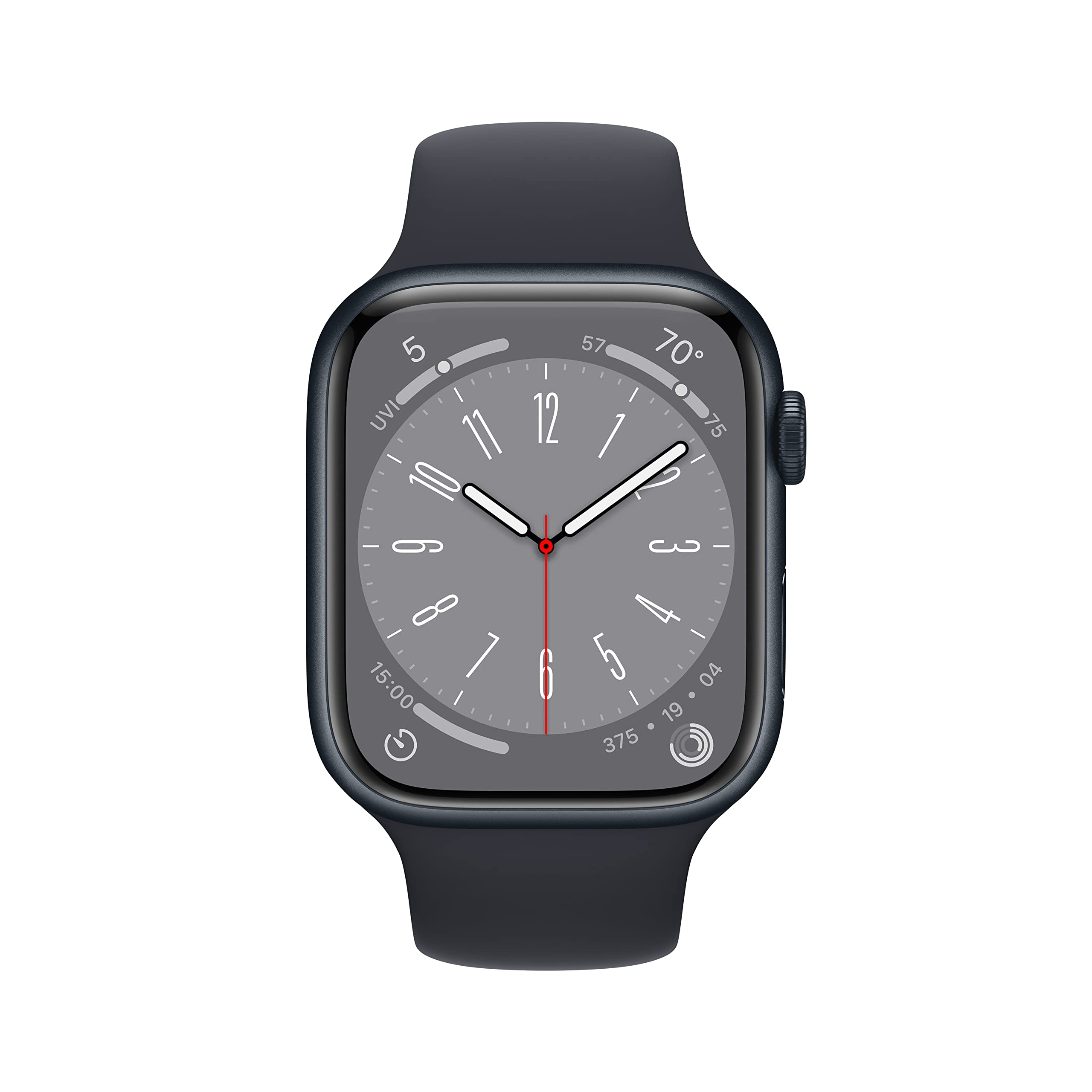 Apple Watch Series 8 (GPS + Cellular, 45mm) - Midnight Aluminum Case with M/L Midnight Sport Band (Renewed Premium)