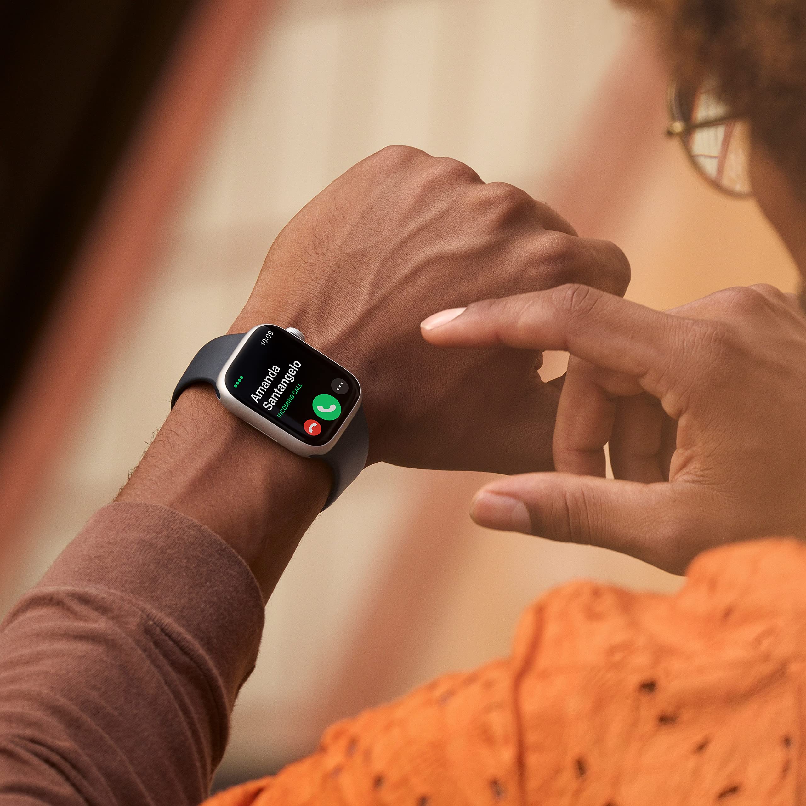 Apple Watch Series 8 (GPS + Cellular, 45mm) - Midnight Aluminum Case with M/L Midnight Sport Band (Renewed Premium)