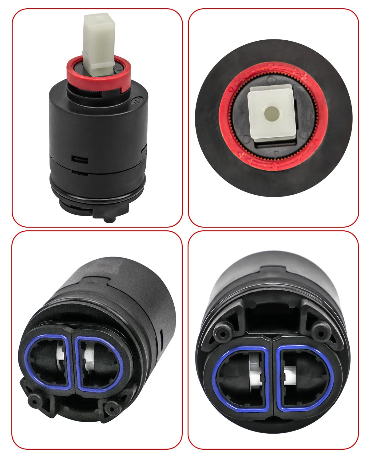 Qnbes Pressure Balance Cartridge 40mm with Distributor Replace 40PHF-2 Compatible with Shower Faucet (Cartridge Only)