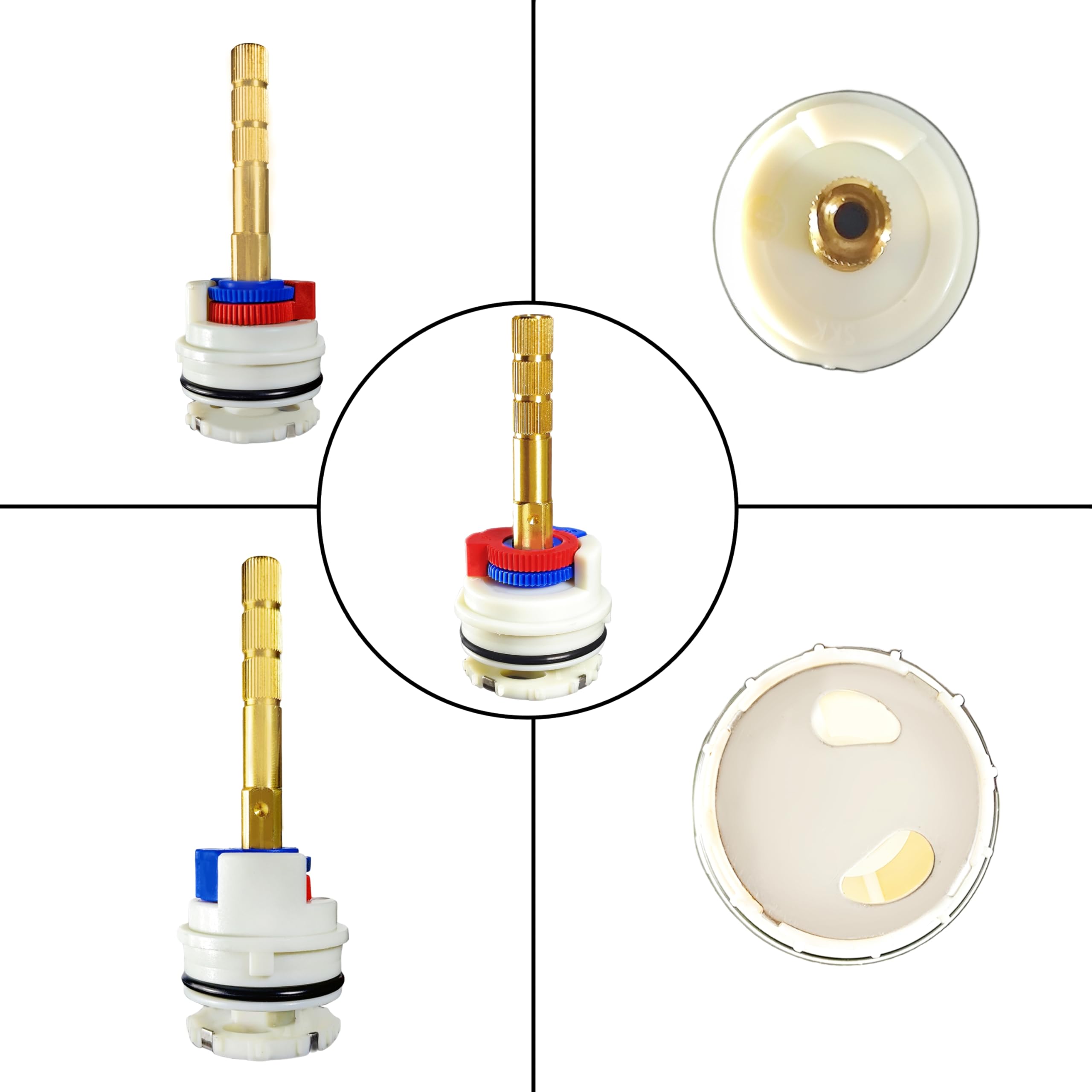 ALITZ Compatible with Danze DA603567 Round Stem Washerless Cartridge for Glacier Bay and Pegasus Single Handle Tub & Shower Faucets with Temperature Limit Stops & seats & springs - ADA compliant