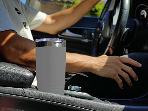 LaserGram 20oz Vacuum Insulated Tumbler Mug, Swallowtail Butterfly, Personalized Engraving Included (Gray)