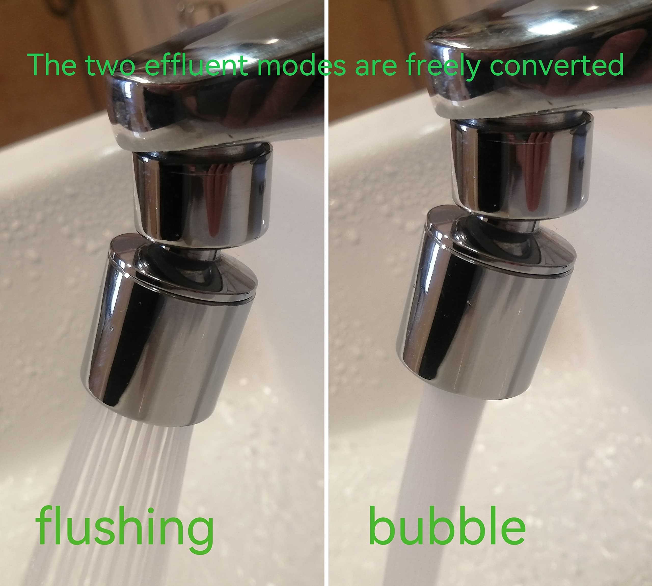 Kitchen Sink Faucet Attachment,bathroom faucet nozzle aerator,faucet extender, 360 degree swivel dual flow sprayer for sink tap head...