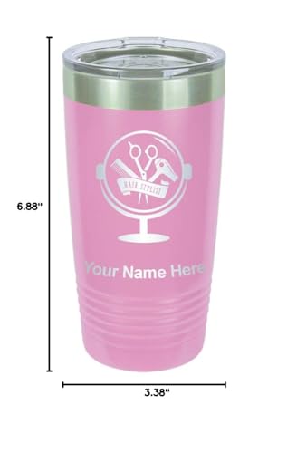 LaserGram 20oz Vacuum Insulated Tumbler Mug, Hair Stylist, Personalized Engraving Included (Light Purple)