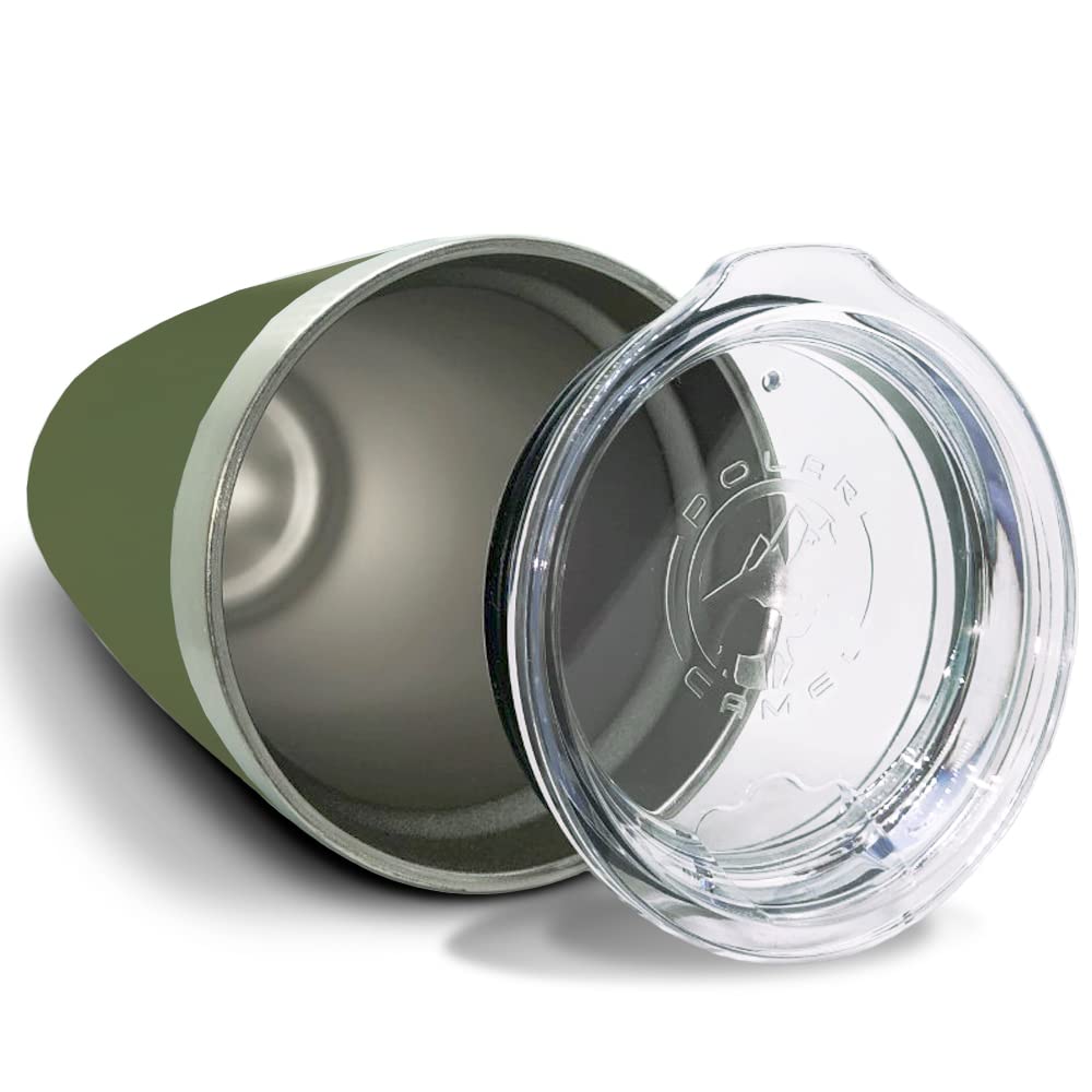 LaserGram 20oz Vacuum Insulated Tumbler Mug, Crab, Personalized Engraving Included (Camo Green)