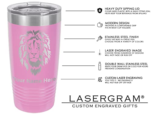 LaserGram 20oz Vacuum Insulated Tumbler Mug, World's Greatest Boss, Personalized Engraving Included (Light Purple)