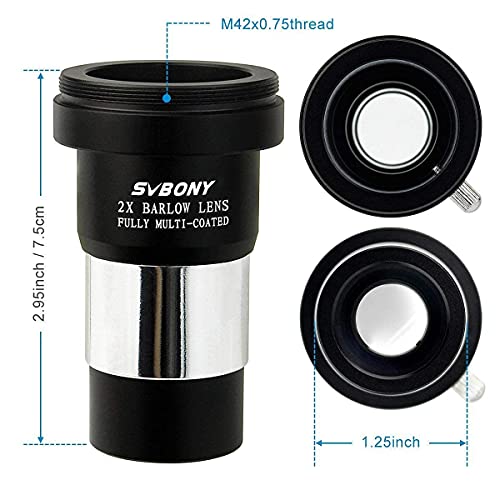 SVBONY SV501P Telescope,70mm Aperture 400mm AZ Mount RefractorTelescope for Kids Beginners Travel with Backpack, Phone Adapter and Barlow Lens