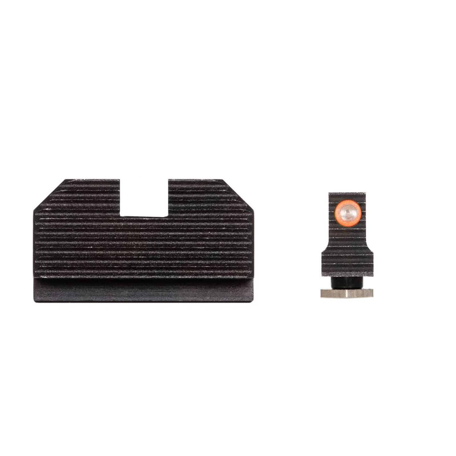 Night Fision Optics Ready Stealth .290-.313 Night Sight Set Compatible with Glock 17/19/34, Orange Front Ring, Blank Rear Sight