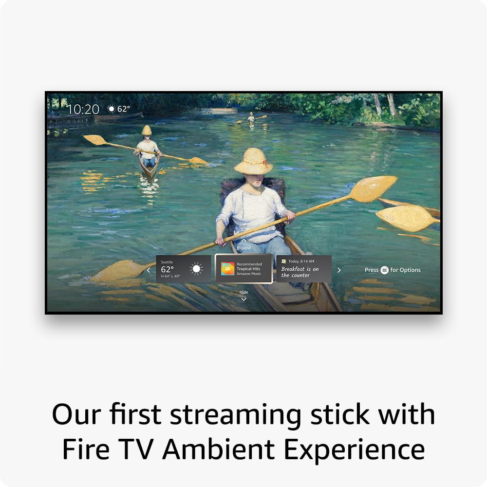 Like-New Amazon Fire TV Stick 4K Max streaming device (newest model) with AI-powered Fire TV Search, supports Wi-Fi 6E, free & live TV without cable or satellite