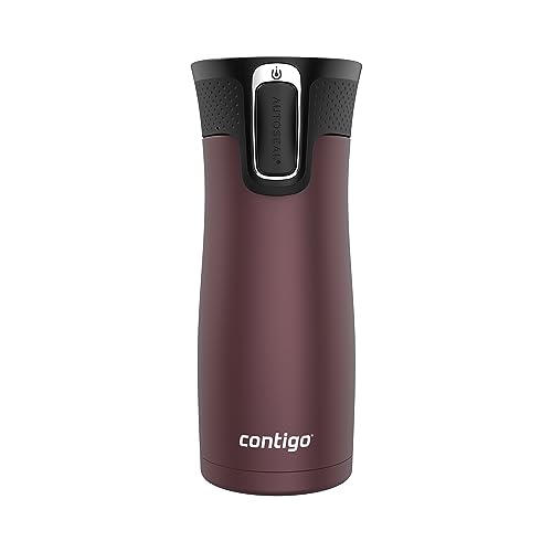 Contigo West Loop 2.0 Leak-Proof, Spill-Proof Insulated Stainless Steel Travel Mug, 16oz., Chocolate Truffle Metallic