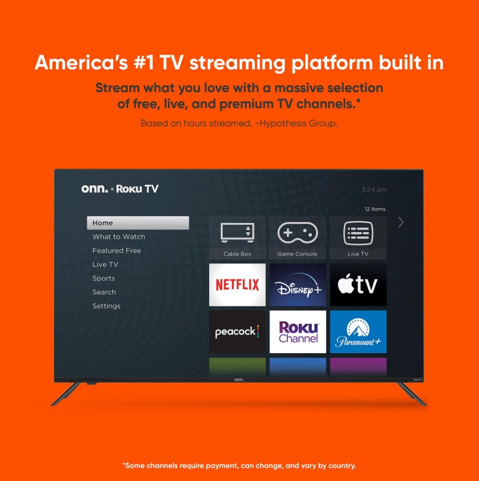 ONN 32-inch Roku Smart TV LED + Free Wall Mount with Wi-Fi Connectivity and Mobile App | Flat Screen TV Compatible with Apple Home Kit | Alexa and Google Assistant (Renewed)