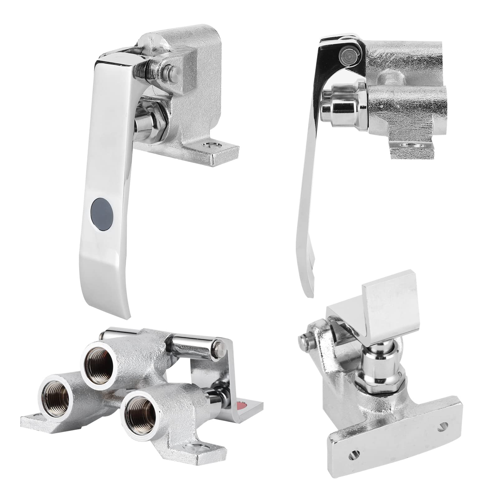G1/2 Thread Brass Faucet Valve Knee Valve Faucet Control Pedal Valve Accessories for Bar Hotel Restaurant Canteen (Single Temperature Knee top Valve)