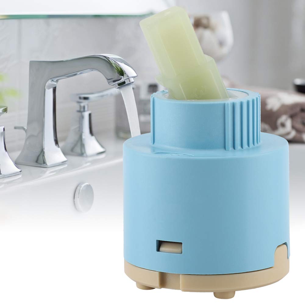 Tbest Ceramic Cartridge for Fapully Faucet,Ceramic Cartridge,35Mm Ceramic Cartridge Faucet 35Mm Ceramic Cartridge Water Mixer Tap Inner Control Faucet Valve Abs Blue Practical(35mm Diameter)