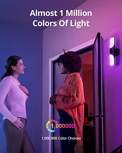 eufy Security S100 Wired Wall Light Cam,Security Camera Outdoor,2K Camera with 1200-Lumen Light,Color Night Vision,Motion Activated Light, AI Detection,IP65 Waterproof,Floodlight Camera(Renewed)