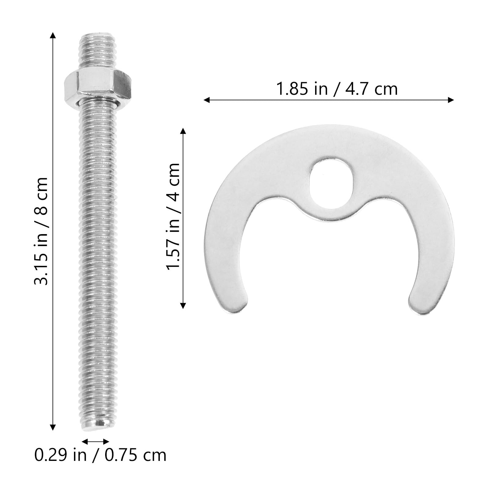 DOITOOL Faucet Fixing Bracket 1 Set Faucet Mounting Nut and Washer Faucet Lock Nut Faucet Mounting Kit Stainless Steel Kitchen Faucet Fastener Accessories for Kitchen Tap Sink Replacement Repair