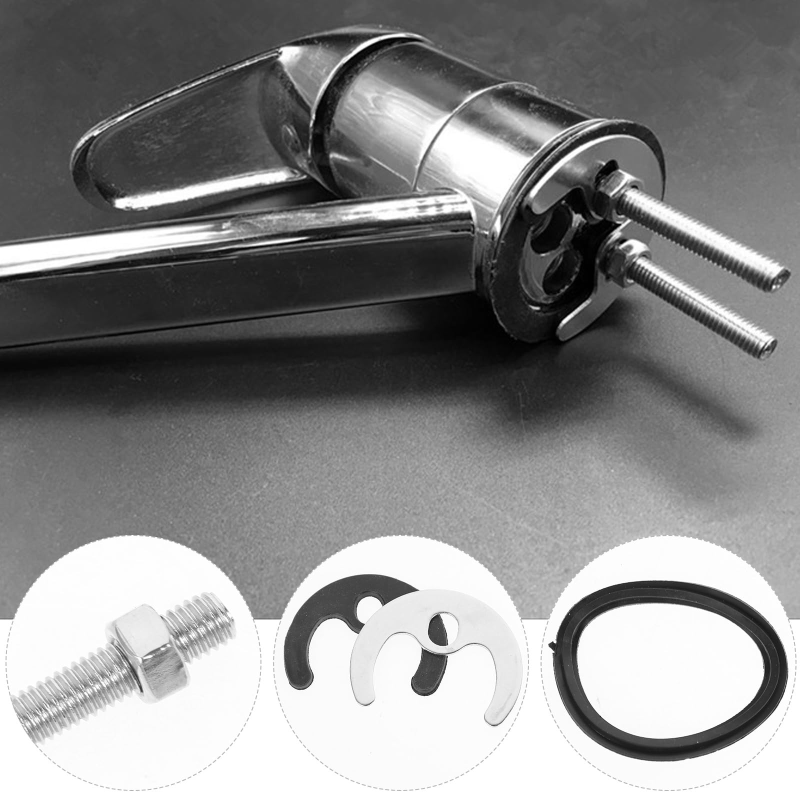 DOITOOL Faucet Fixing Bracket 1 Set Faucet Mounting Nut and Washer Faucet Lock Nut Faucet Mounting Kit Stainless Steel Kitchen Faucet Fastener Accessories for Kitchen Tap Sink Replacement Repair