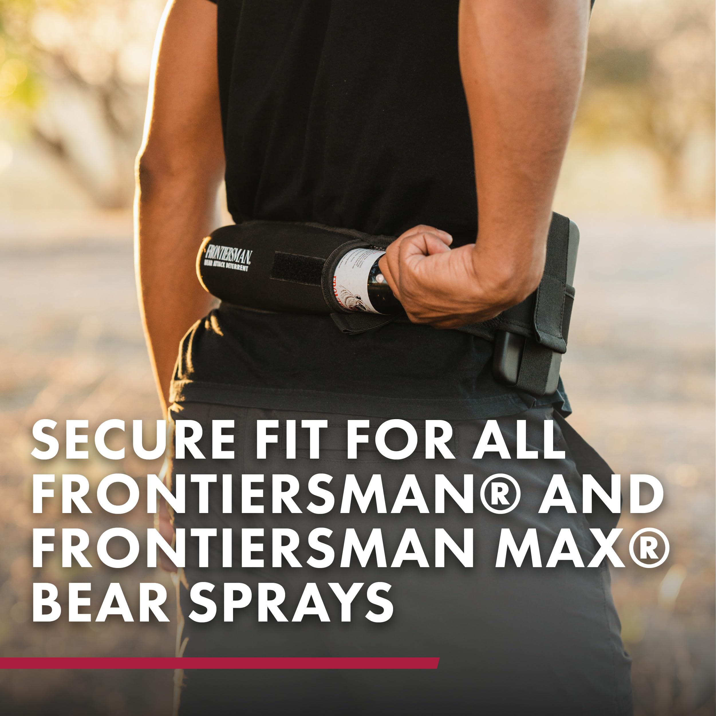 SABRE Frontiersman Bear Spray Holster For 7.9 & 9.2 Oz. Canisters, Nylon Chest, Belt, Waist, & 3-in-1 Options Available, Adjustable Straps, Strong Elastic Prevents Canister Loss, Hook & Loop Design