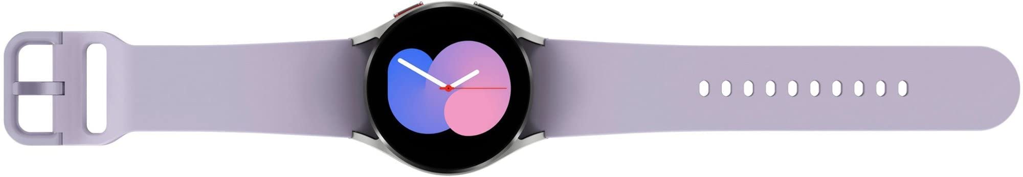 SAMSUNG Galaxy Watch 5 40mm Bluetooth Smartwatch w/Body, Health, Fitness and Sleep Tracker, Sapphire Crystal Glass, Enhanced GPS Tracking, US Version, Silver Bezel w/Purple Band (Renewed)