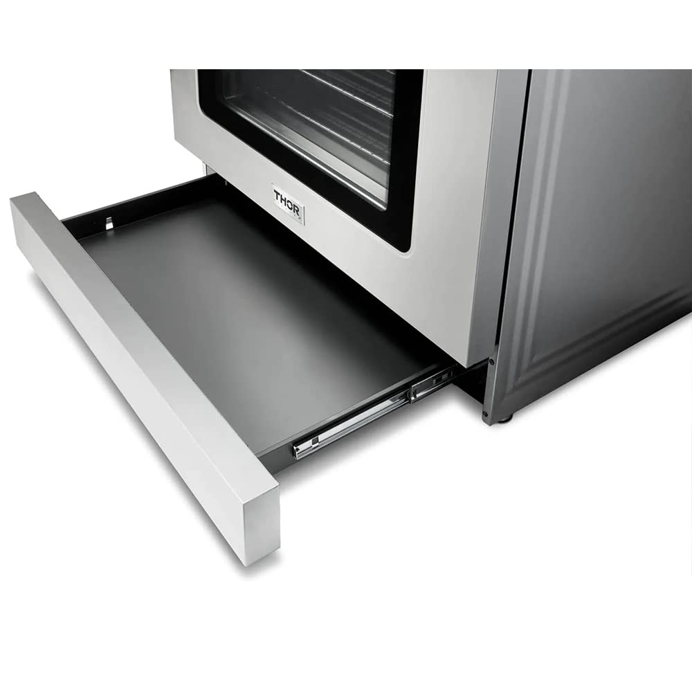 THOR Kitchen 36-Inch Gas Range with Tilt Panel and Self-Cleaning Oven in Stainless Steel - Model TRG3601