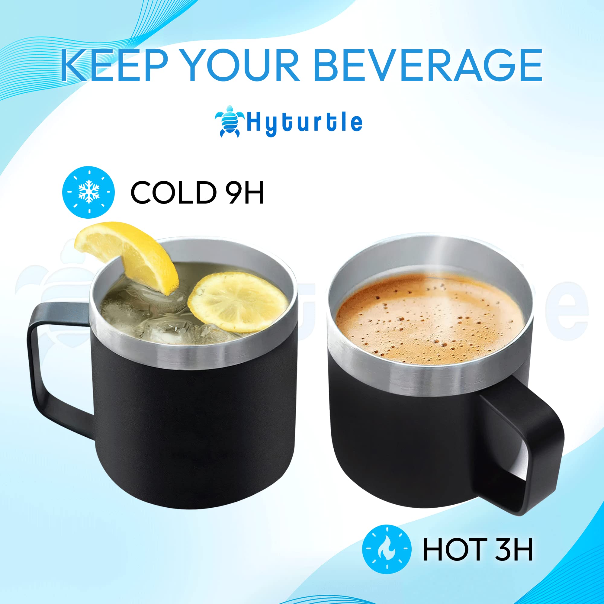 HYTURTLE Dad Fuel Coffee Black Mug/Tumbler 14oz Stainless Steel Gift for Dad on Father's Day, Birthday, Christmas