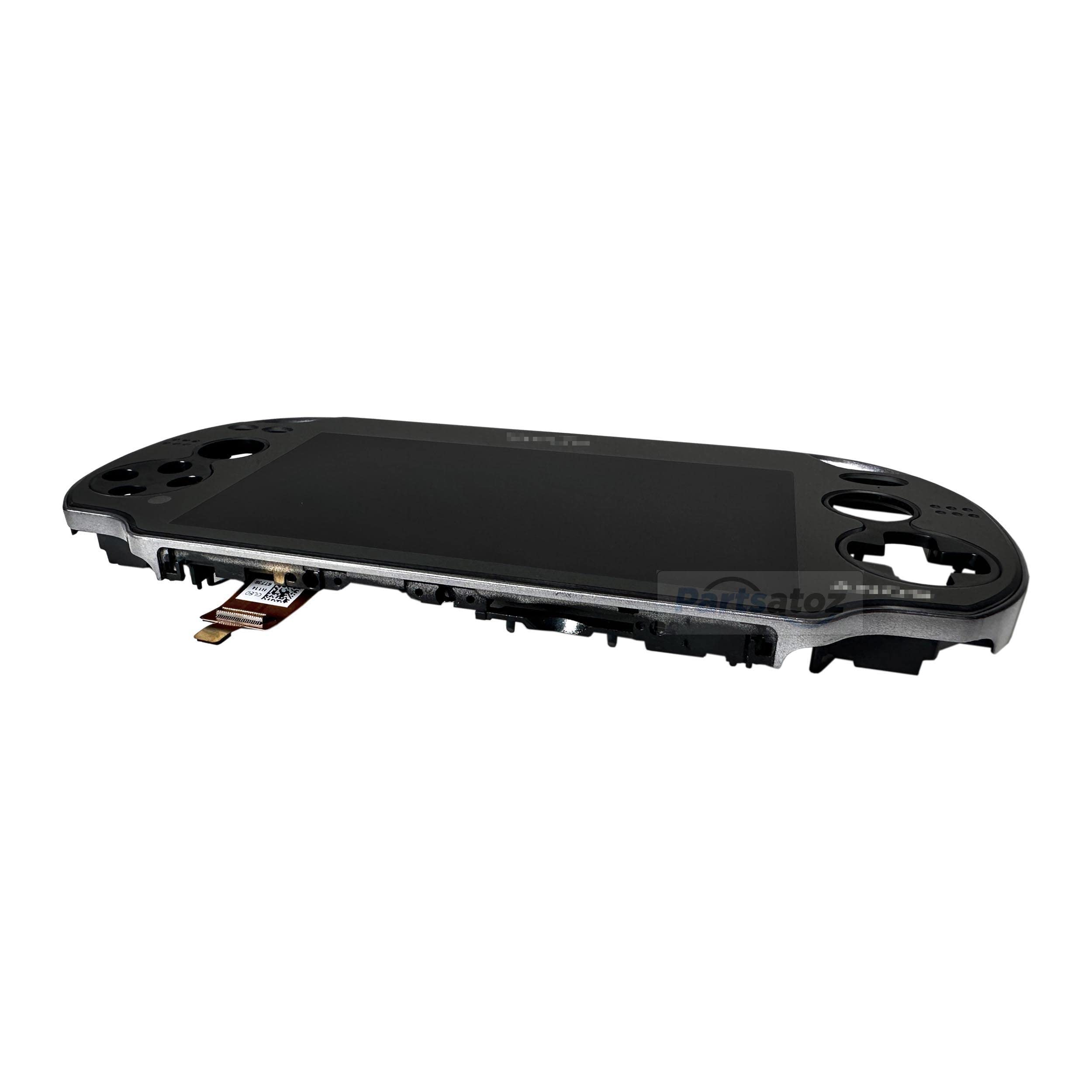 Partsatoz Black LCD Display Touch Screen Digitizer Glass Assembly with Bezel Replacement for PlayStation PS Vita PSV 1000 1001 PCH-1001 PCH-1101