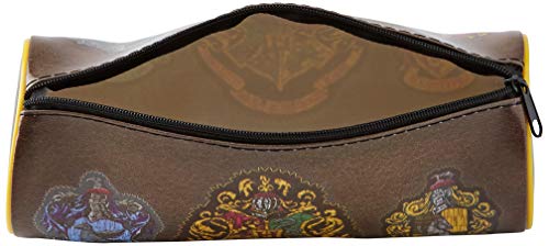Harry Potter Zip Up Pencil Case HP Logo and House Crests - Official Merchandise