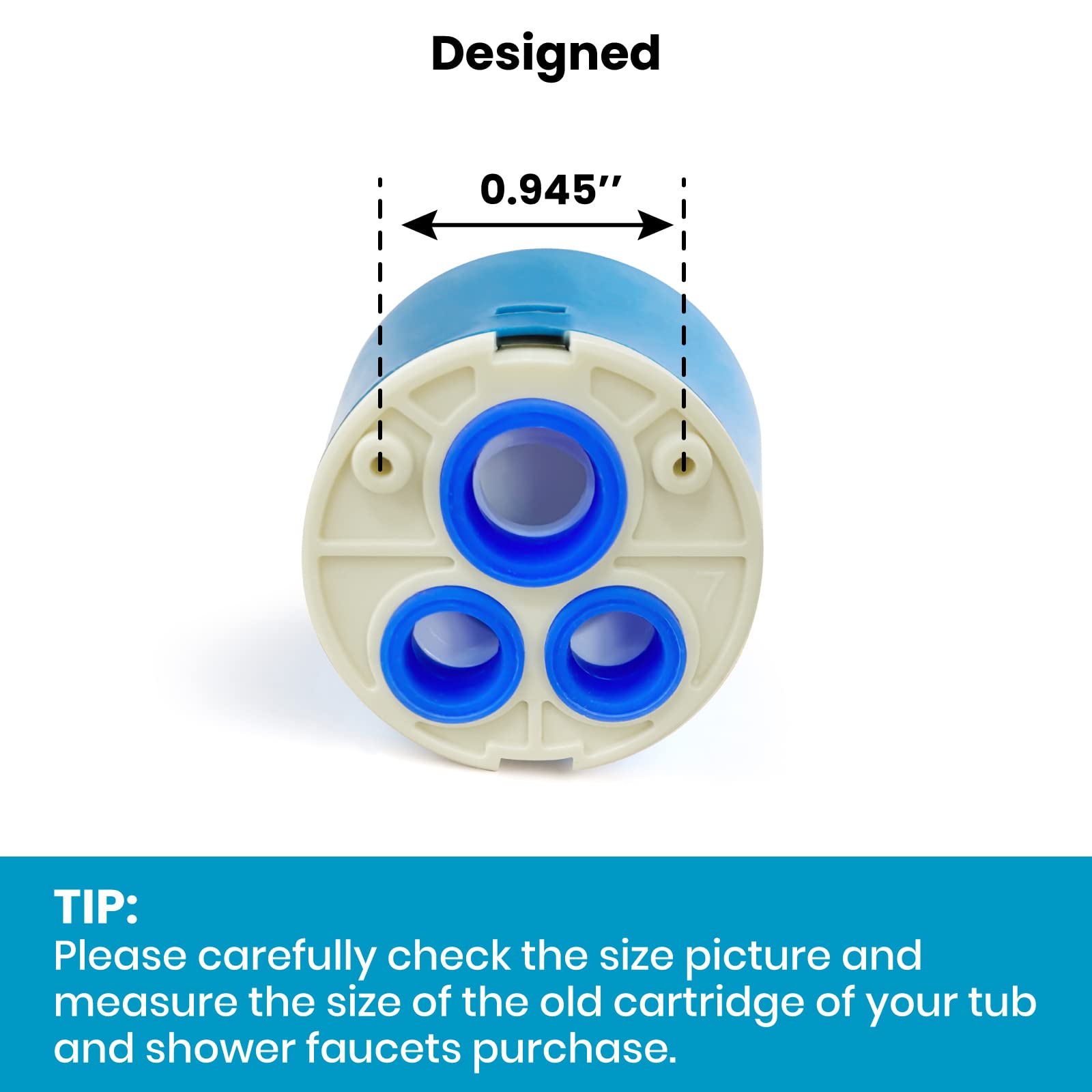 gotonovo 40MM Cartridges Compatible Replacement Valves Faucet Repair Works for Shower System Set