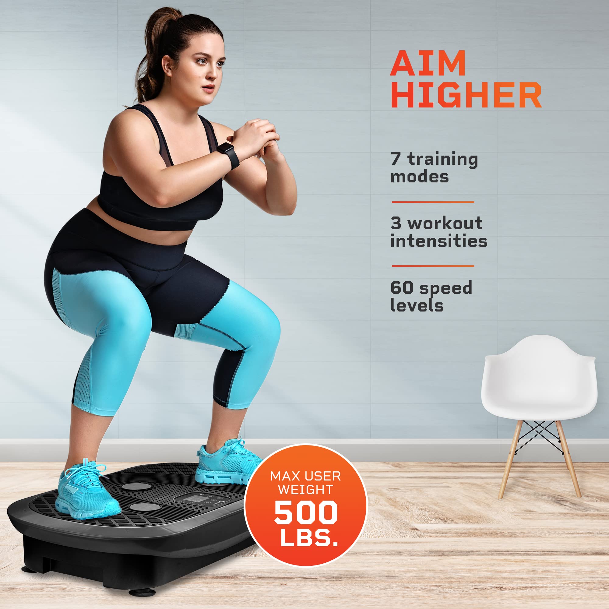 Rumblex Plus 4D Vibration Plate Exercise Machine - Triple Motor Oscillation, Linear, Pulsation + 3D/4D Motion Vibration Platform | Whole Body Viberation Machine for Fitness & Shaping. (Renewed)