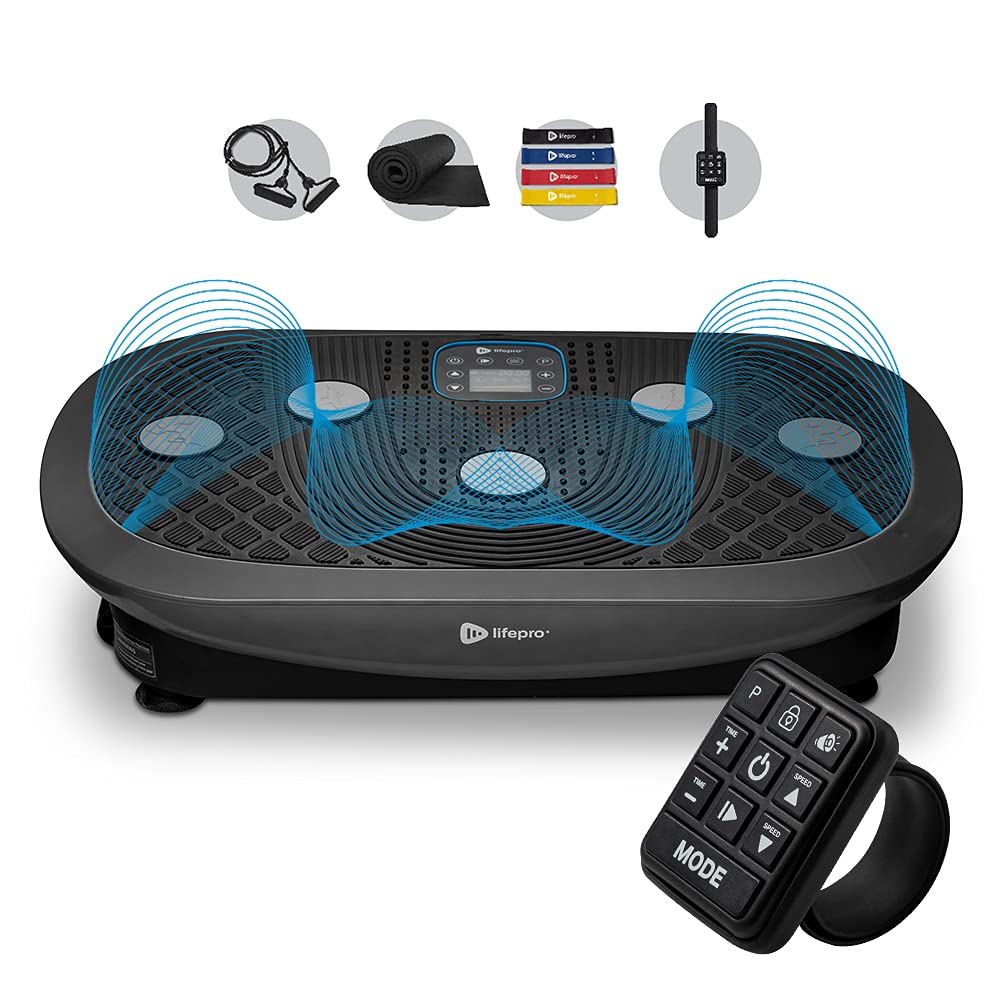 Rumblex Plus 4D Vibration Plate Exercise Machine - Triple Motor Oscillation, Linear, Pulsation + 3D/4D Motion Vibration Platform | Whole Body Viberation Machine for Fitness & Shaping. (Renewed)