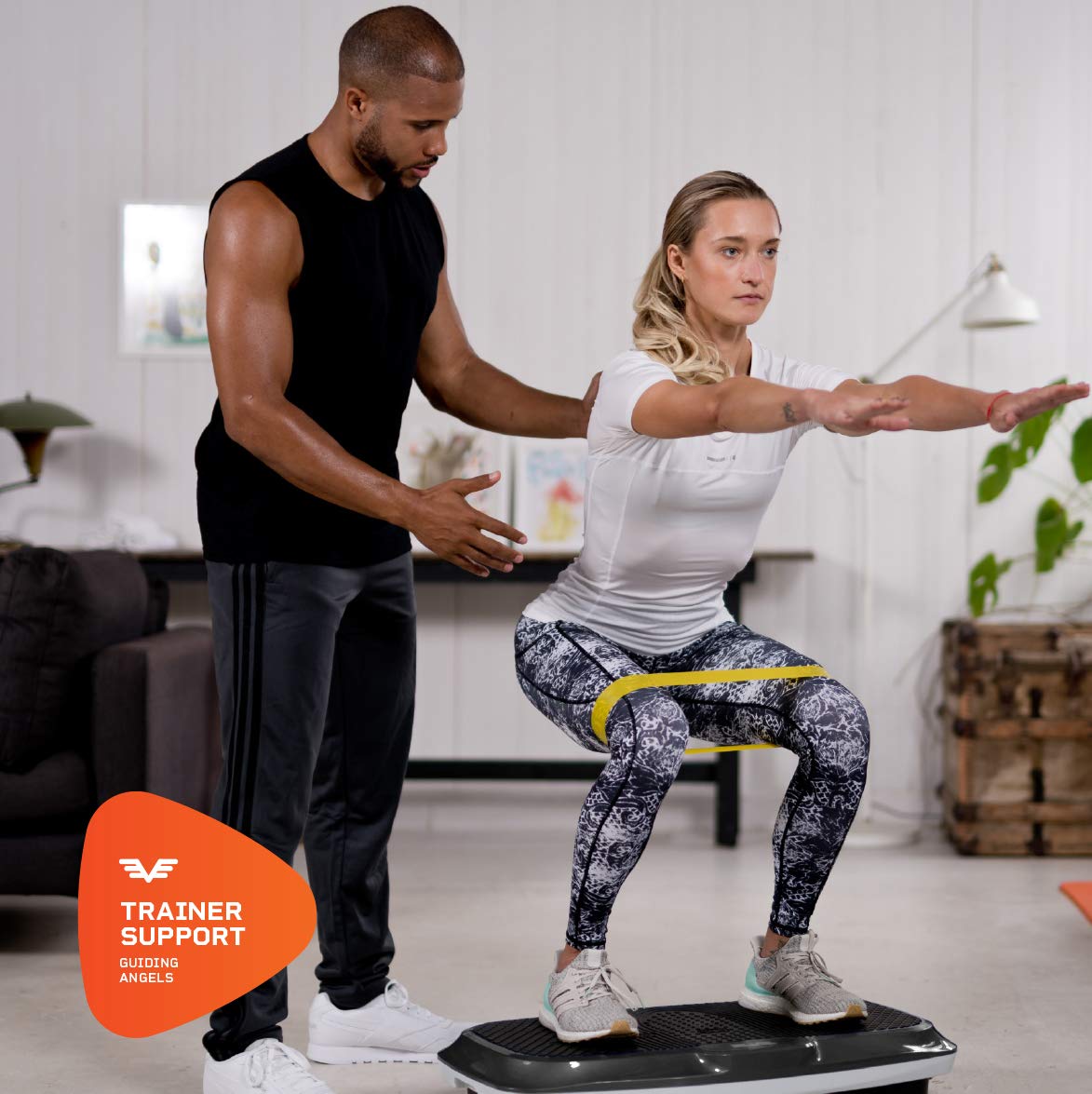 LifePro Vibration Plate Exercise Machine - Whole Body Workout Vibration Fitness Platform w/ Loop Bands - Home Training Equipment for Weight Loss & Toning (Black) (Renewed)