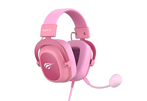 havit HV-H2002d Pink Gaming Headset Headset with Microphone, Speaker 53mm, Plug 3, 5mm: Compatible with XBOX ONE and PS4, HAVIT, HV-H2002d Pink