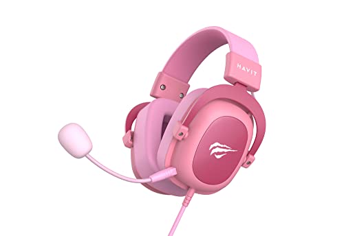 havit HV-H2002d Pink Gaming Headset Headset with Microphone, Speaker 53mm, Plug 3, 5mm: Compatible with XBOX ONE and PS4, HAVIT, HV-H2002d Pink