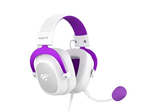 Havit H2002d Gaming Headsets for PS4,PC, 50MM Drivers Surround Sound PS5 Headset with Mic Gaming Headphones with Mic Durable Aluminum Frame