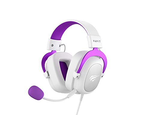 Havit H2002d Gaming Headsets for PS4,PC, 50MM Drivers Surround Sound PS5 Headset with Mic Gaming Headphones with Mic Durable Aluminum Frame