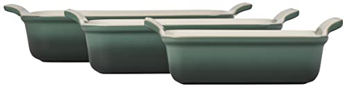 Le Creuset Stoneware Heritage Set 3 Rectangular Dishes, Artichaut