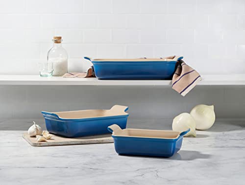 Le Creuset Stoneware Heritage Set 3 Rectangular Dishes, Artichaut