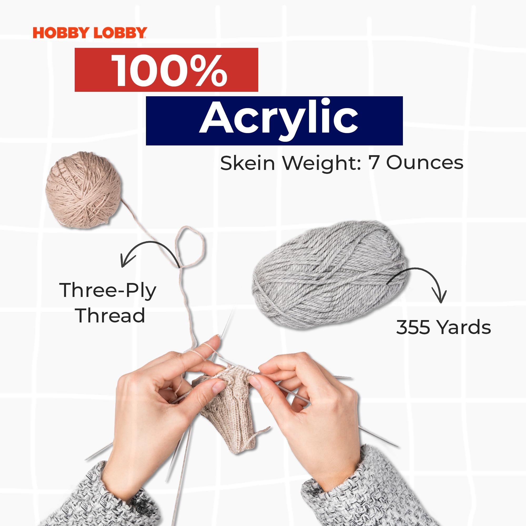 I Love This Yarn Medium – Soft Skein – 355 Yards of 100% Acrylic Yarn for Crocheting Blankets, Hats, & More – DIY Handcrafting Accessories