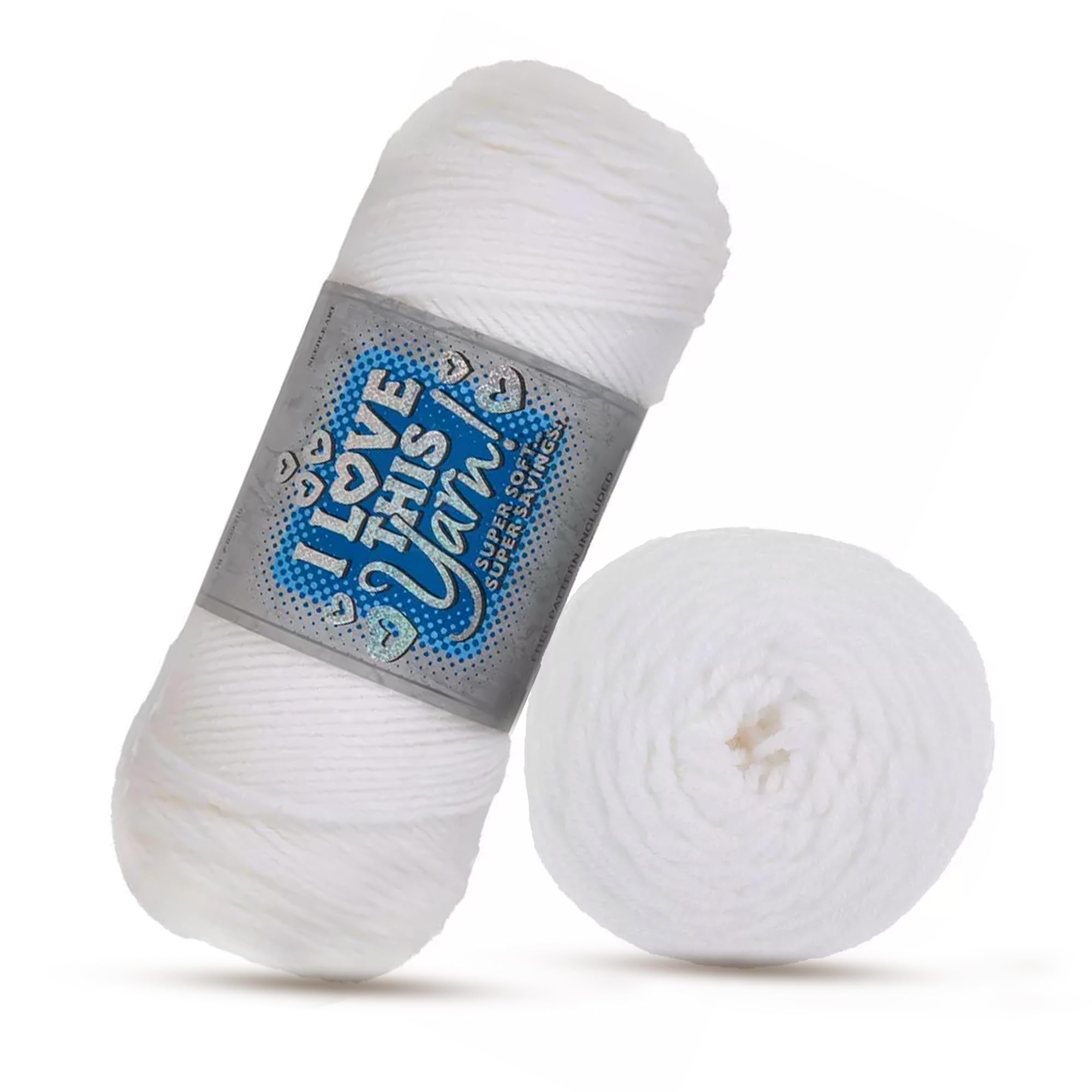 I Love This Yarn Medium – Soft Skein – 355 Yards of 100% Acrylic Yarn for Crocheting Blankets, Hats, & More – DIY Handcrafting Accessories