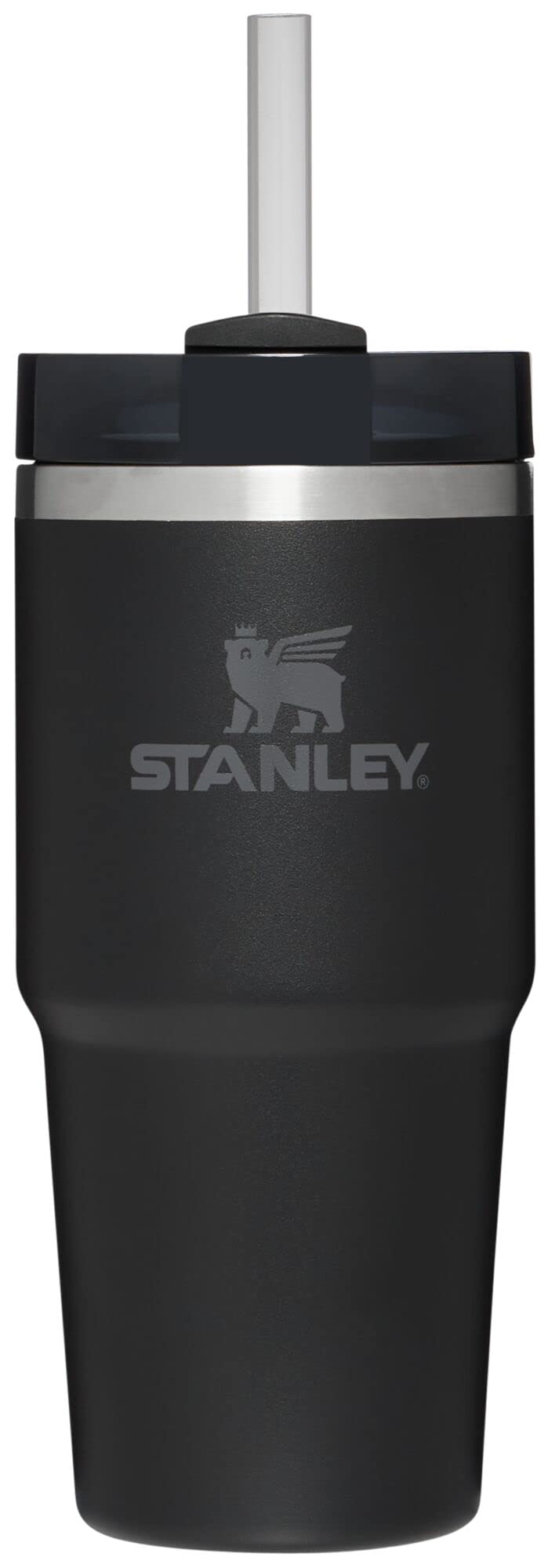 Stanley Quencher H2.0 Tumbler with Straw 14 oz | Flowstate 3-Position Lid | Cup Holder Compatible for Travel | Insulated Stainless Steel Cup | BPA-Free | Black