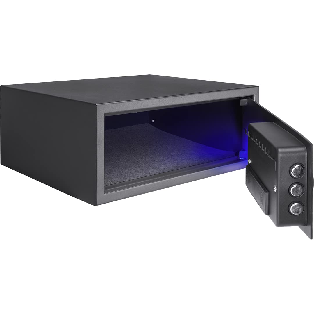 Barska 1.2 Cu. Ft Digital Keypad Safe β LED Interior Light, Extra-Wide for Laptops, Silent Mode, Steel Security Safe