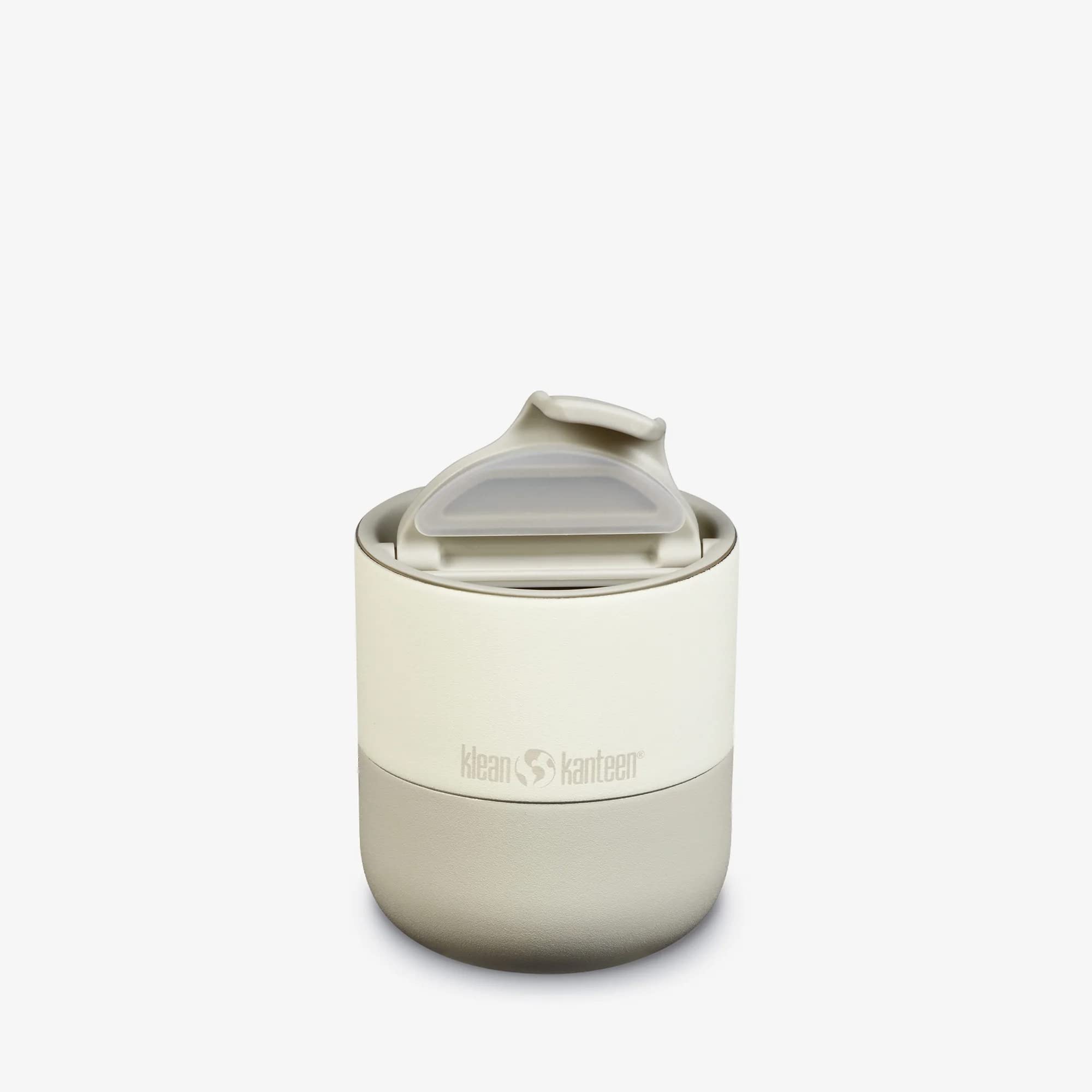 Klean Kanteen Rise Lowball Tumbler - Dishwasher-Safe Stainless Steel Tumbler for Hot & Cold Beverages - Features Splash-Proof Flip Lid - 10 oz, Tofu