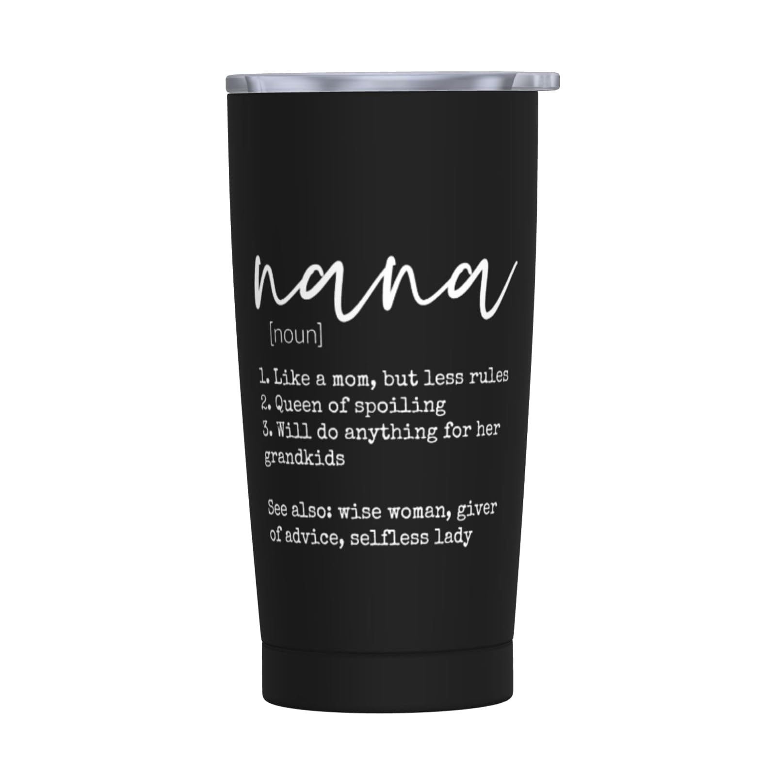 Yipaidel 20 OZ Tumbler for Nana - Insulated Travel Coffee Mug with Lid, Rainbow Nana Gifts from Grandkids, Birthday & Christmas Gifts for Grandma, Personalized Grandma Mug